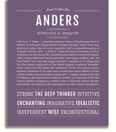 Anders | Name Art Print – Name Stories