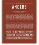 Anders | Name Art Print – Name Stories