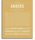 Anders | Name Art Print – Name Stories