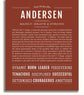 Andersen Personalized Name Meaning Art Prints – Name Stories