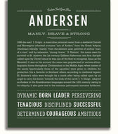 Andersen | Name Art Print – Name Stories
