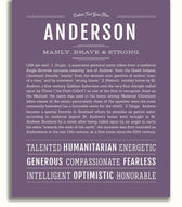 Anderson | Name Art Print – Name Stories
