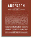 Anderson | Name Art Print – Name Stories