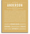 Anderson | Name Art Print – Name Stories