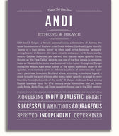 Andi | Name Art Print – Name Stories