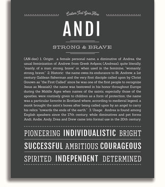 Andi | Name Art Print – Name Stories