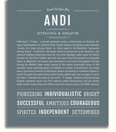 Andi | Name Art Print – Name Stories