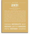 Andi | Name Art Print – Name Stories
