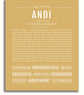 Andi | Name Art Print – Name Stories