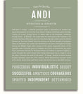 Andi | Name Art Print – Name Stories