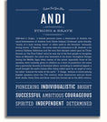 Andi | Name Art Print – Name Stories