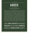 Andie Personalized Name Meaning Art Prints – Name Stories