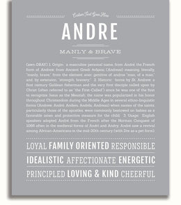 Andre | Name Art Print – Name Stories
