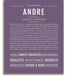 Andre | Name Art Print – Name Stories