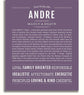 Andre Personalized Name Meaning Art Prints – Name Stories