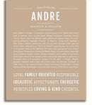Andre Personalized Name Meaning Art Prints – Name Stories