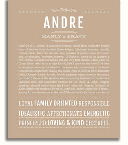 Andre | Name Art Print – Name Stories