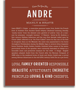 Andre | Name Art Print – Name Stories