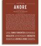 Andre | Name Art Print – Name Stories