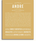 Andre Personalized Name Meaning Art Prints – Name Stories