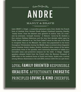 Andre | Name Art Print – Name Stories