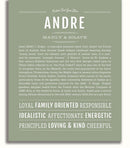 Andre Personalized Name Meaning Art Prints – Name Stories