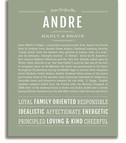 Andre | Name Art Print – Name Stories