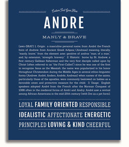 Andre | Name Art Print – Name Stories