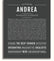 Andrea Personalized Name Meaning Art Prints – Name Stories