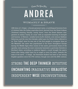 Andrea | Name Art Print – Name Stories