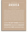 Andrea Personalized Name Meaning Art Prints – Name Stories