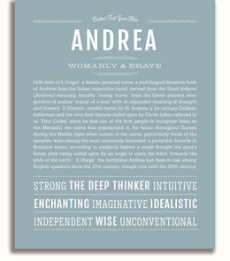 Andrea | Name Art Print – Name Stories