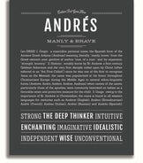 Andres | Name Art Print - Personalized Custom Gifts – Name Stories