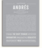 Andres Personalized Name Meaning Art Prints – Name Stories