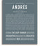 Andres Personalized Name Meaning Art Prints – Name Stories