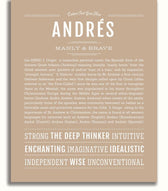 Andres Personalized Name Meaning Art Prints – Name Stories