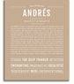 Andres | Name Art Print - Personalized Custom Gifts – Name Stories