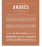 Andres Personalized Name Meaning Art Prints – Name Stories