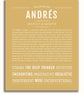 Andres Personalized Name Meaning Art Prints – Name Stories