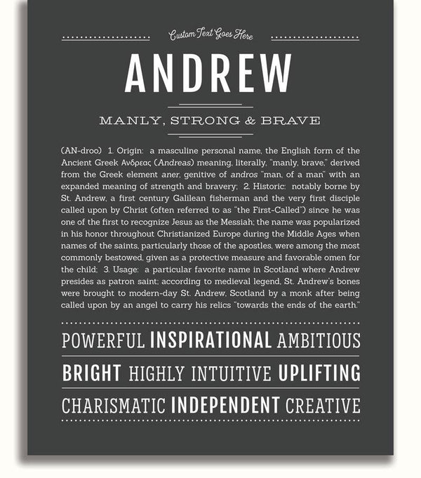 Andrew | Name Art Print - Personalized Custom Gifts – Name Stories