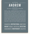 Andrew Personalized Name Meaning Art Prints – Name Stories