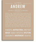 Andrew Personalized Name Meaning Art Prints – Name Stories
