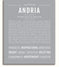 Andria Personalized Name Meaning Art Prints – Name Stories