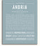 Andria Personalized Name Meaning Art Prints – Name Stories