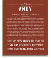 Andy | Name Art Print – Name Stories