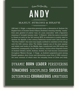 Andy | Name Art Print – Name Stories