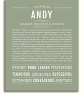 Andy | Name Art Print – Name Stories