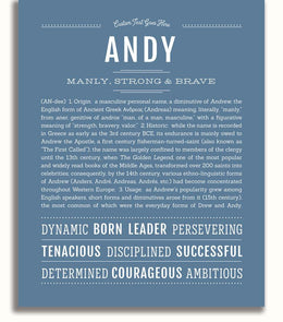 Andy | Name Art Print – Name Stories