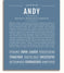 Andy Personalized Name Meaning Art Prints – Name Stories