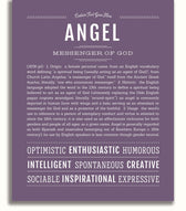 Angel (female) | Name Art Print – Name Stories